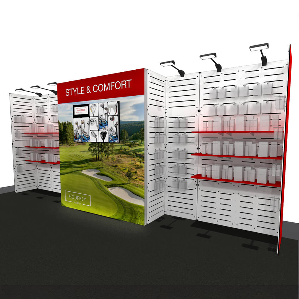 10x20 Merchandise Display Shelf | Godfrey Group