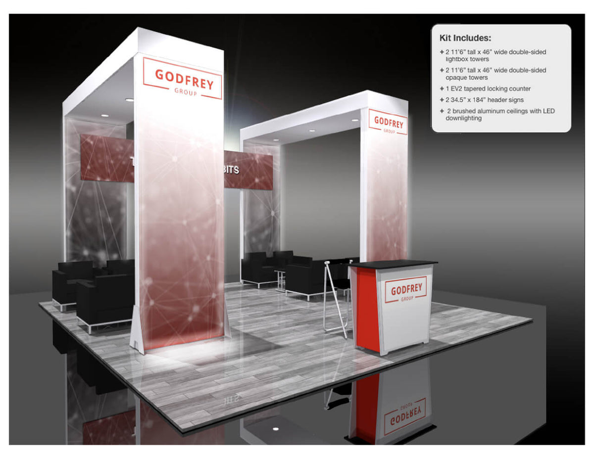 Rental Trade Show Booths & Displays - 20' x 20' – Godfrey Group