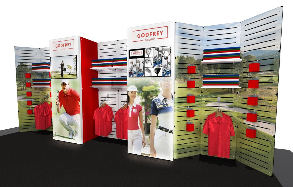 Slat Panel Display With Lightbox Modules | Godfrey Group