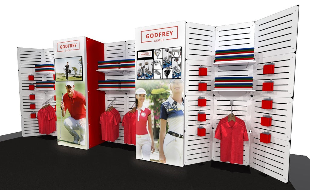 Slat Panel Display With Lightbox Modules | Godfrey Group