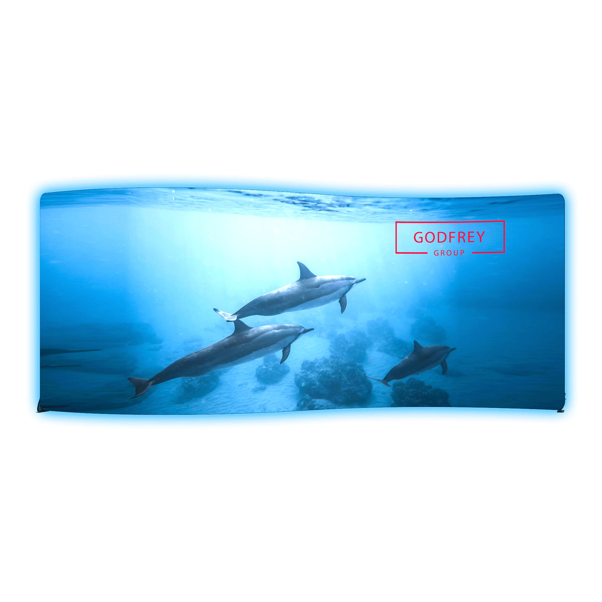 20' S Curve Light Box - Backlit Curved 20' Trade Show Display – Godfrey ...