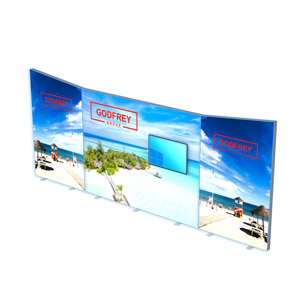 Modular Backlit 10x20 Kit With Slanted Tops - Optional Monitor Mount(s ...