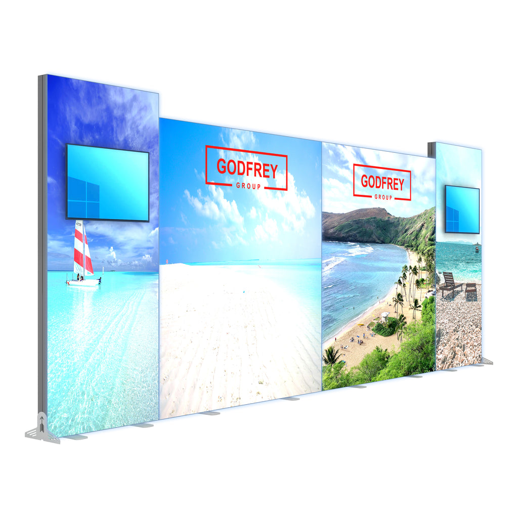 Four Piece Modular Backlit 10x20 Kit - Optional Monitor Mount(s ...