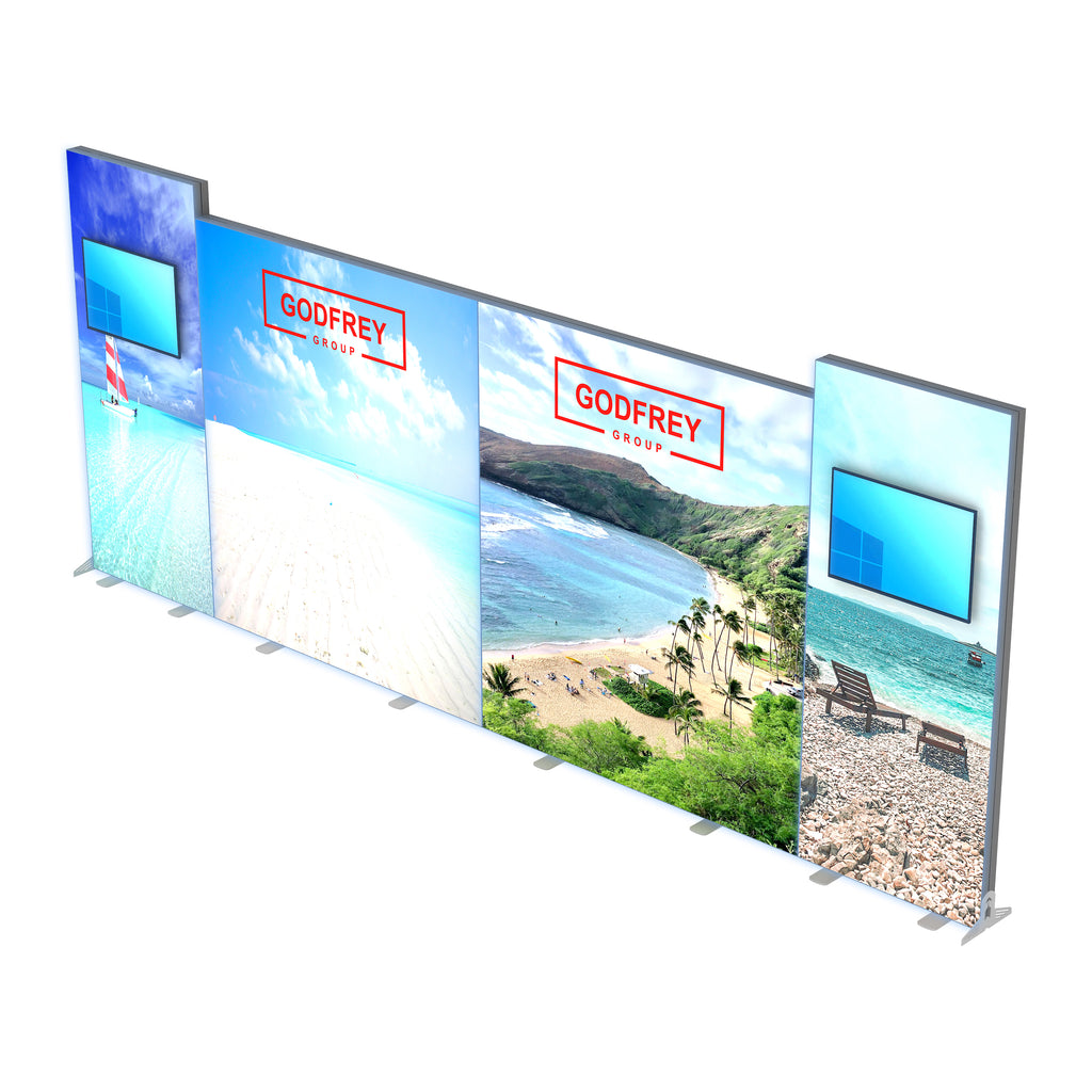 Four Piece Modular Backlit 10x20 Kit - Optional Monitor Mount(s ...
