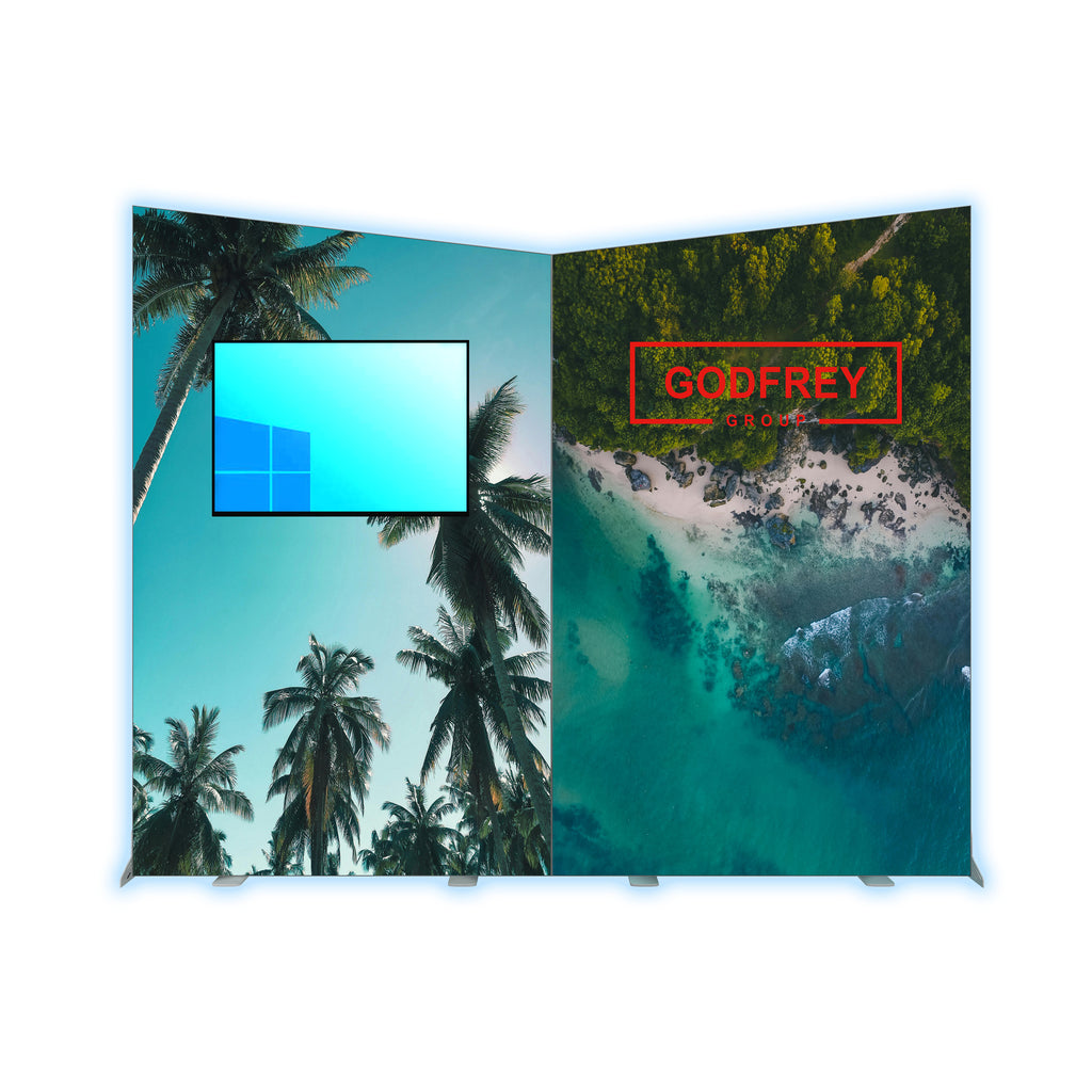 Modular Backlit 10x10 Kit With Slanted Tops - Optional Monitor Mount(s ...