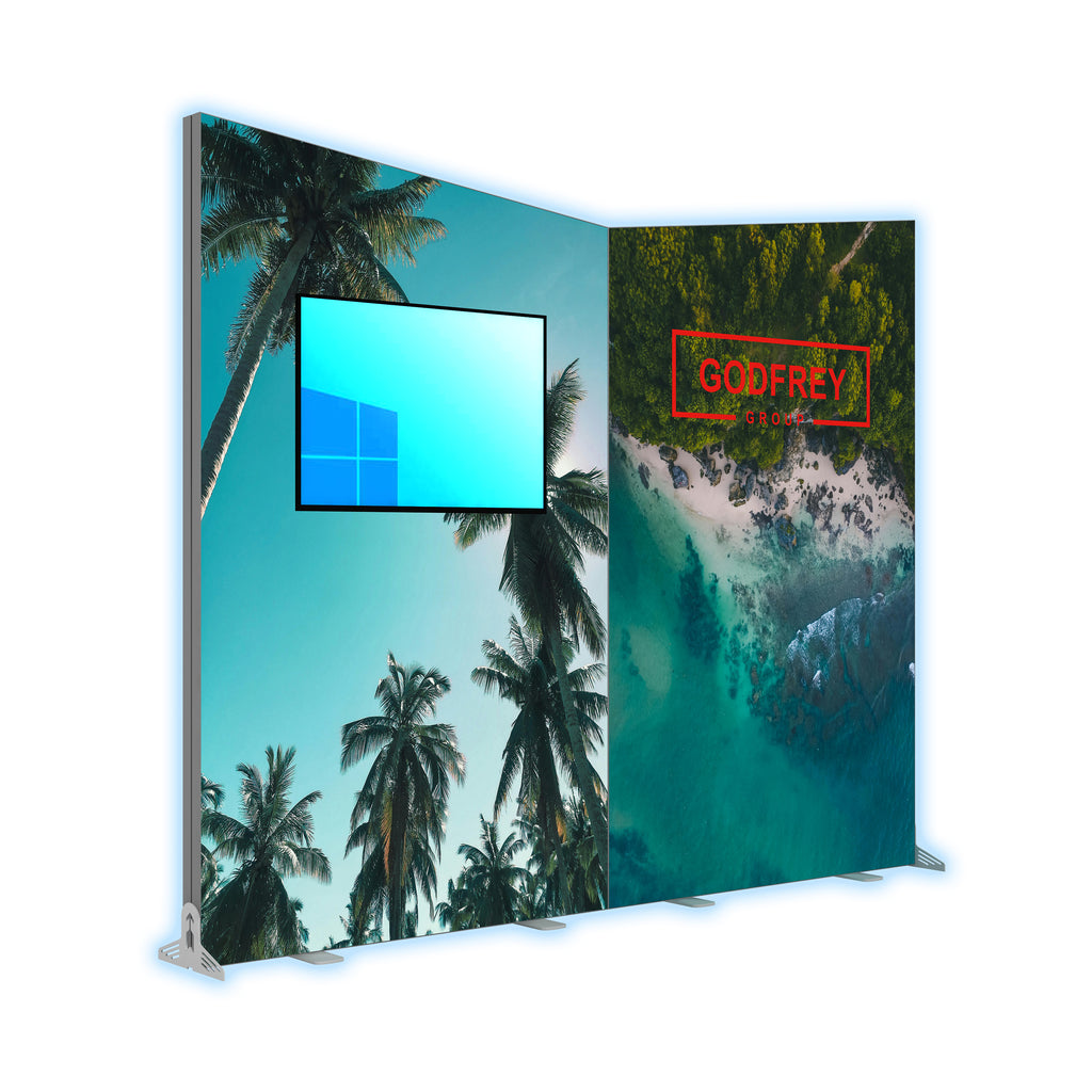 Modular Backlit 10x10 Kit With Slanted Tops - Optional Monitor Mount(s ...