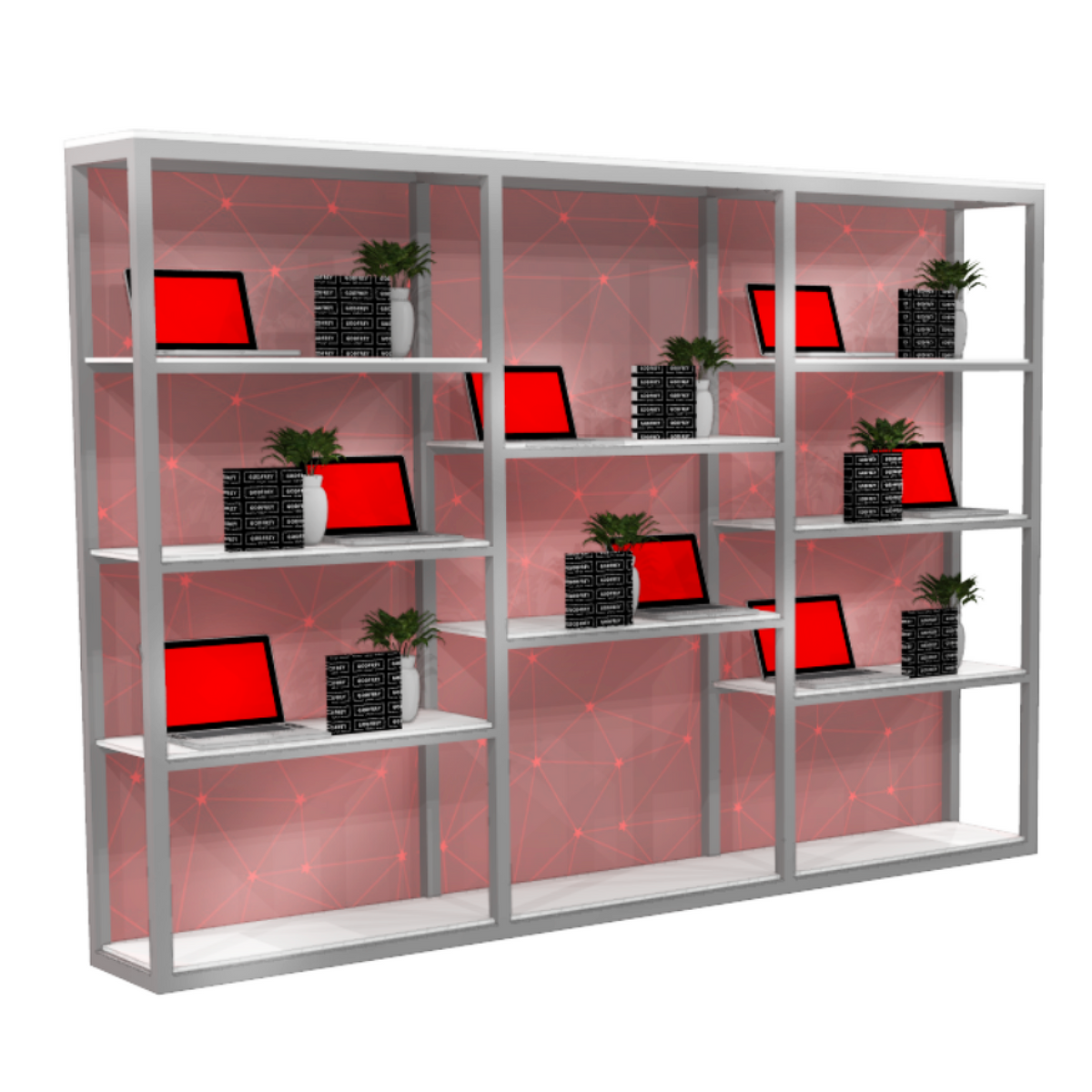 Shelf Display for 10' Booth - Trade Show Shelf & Showcase Display ...