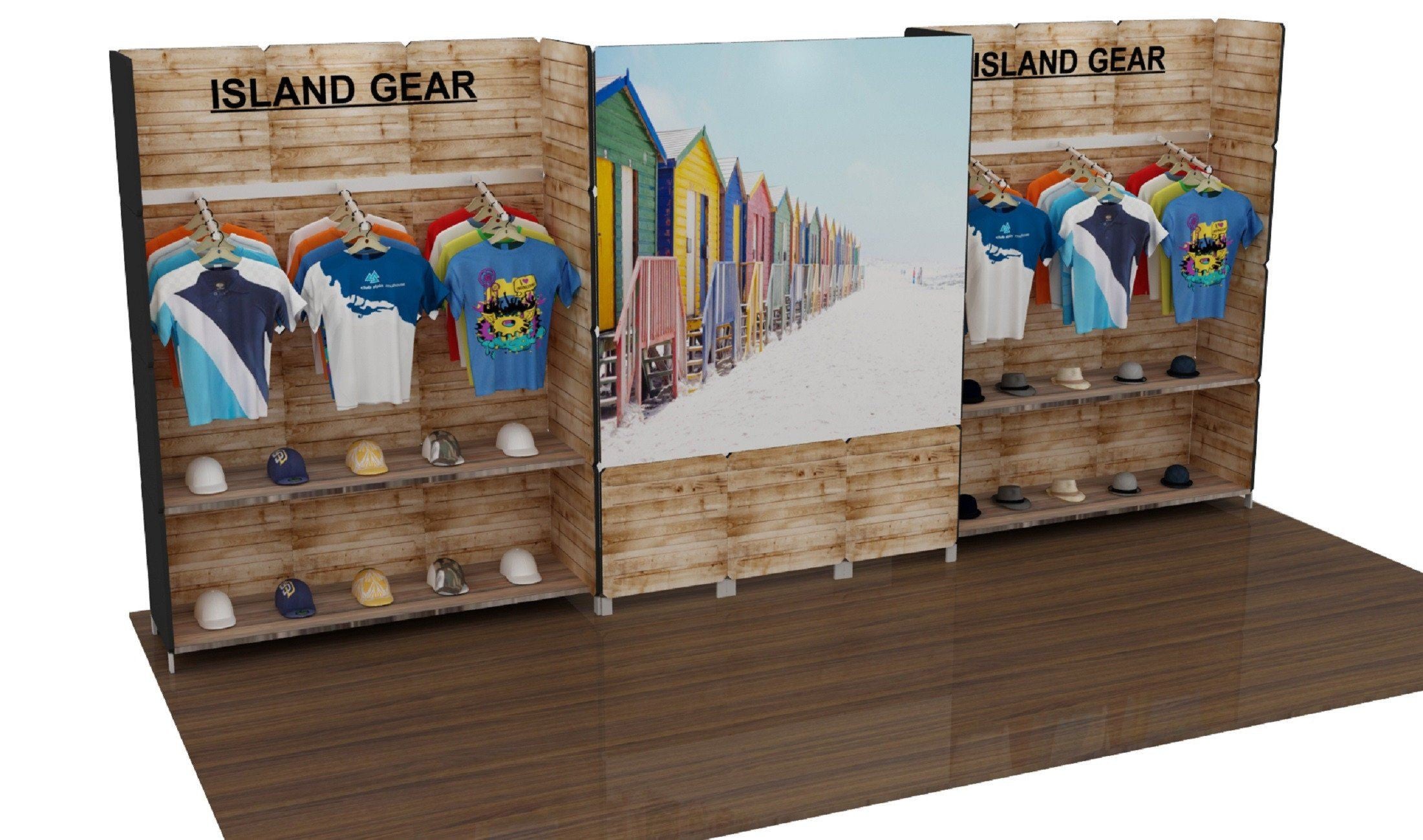 10’x20' Full Color Printed Modular Slatwall Display | Godfrey Group