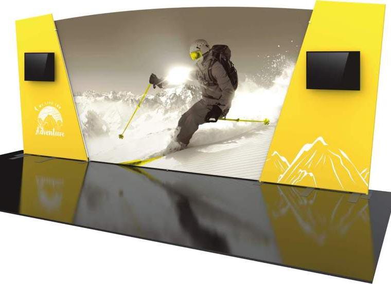 20' Tension Fabric Exhibit With Monitor Mounts | Godfrey Group