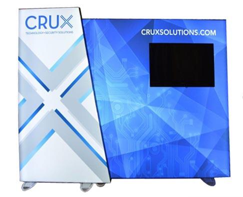 Freestanding Light Box Exhibit With Monitor Mount | Godfrey Group